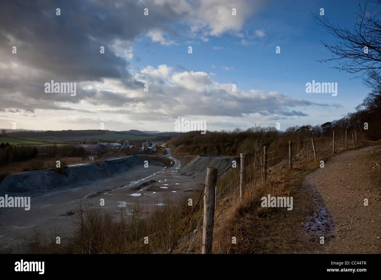 Quarry on Wenlock Edge near Much Wenlock, Shropshire Stock Photo - Alamy