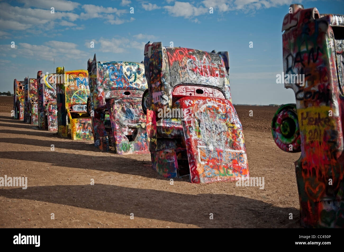 The Cadillac Ranch just off the old Route 66 in Amarillo Texas Stock ...