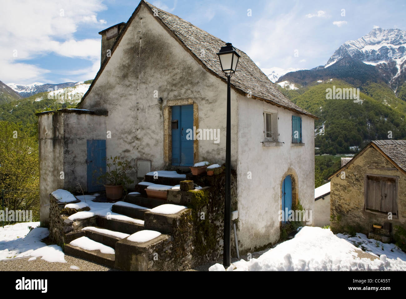 The village Aydius, Pyrénées-Atlantiques, France, Rural cottage in ...