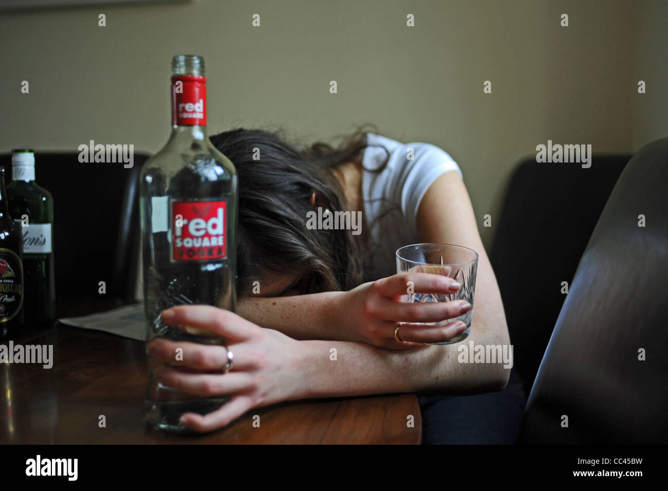 Young woman drinking vodka model hi-res stock photography and images ...
