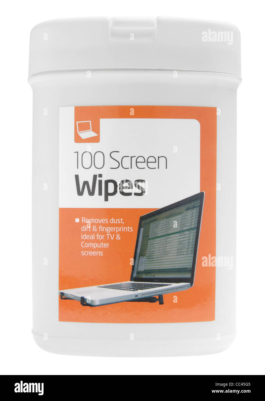 Box of screen cleaning wipes on white background Stock Photo - Alamy