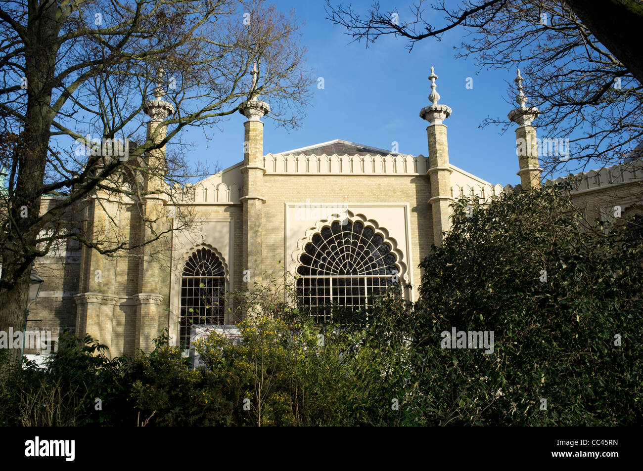 The rear of the Brighton Dome concert venue as viewed from the pavilion ...
