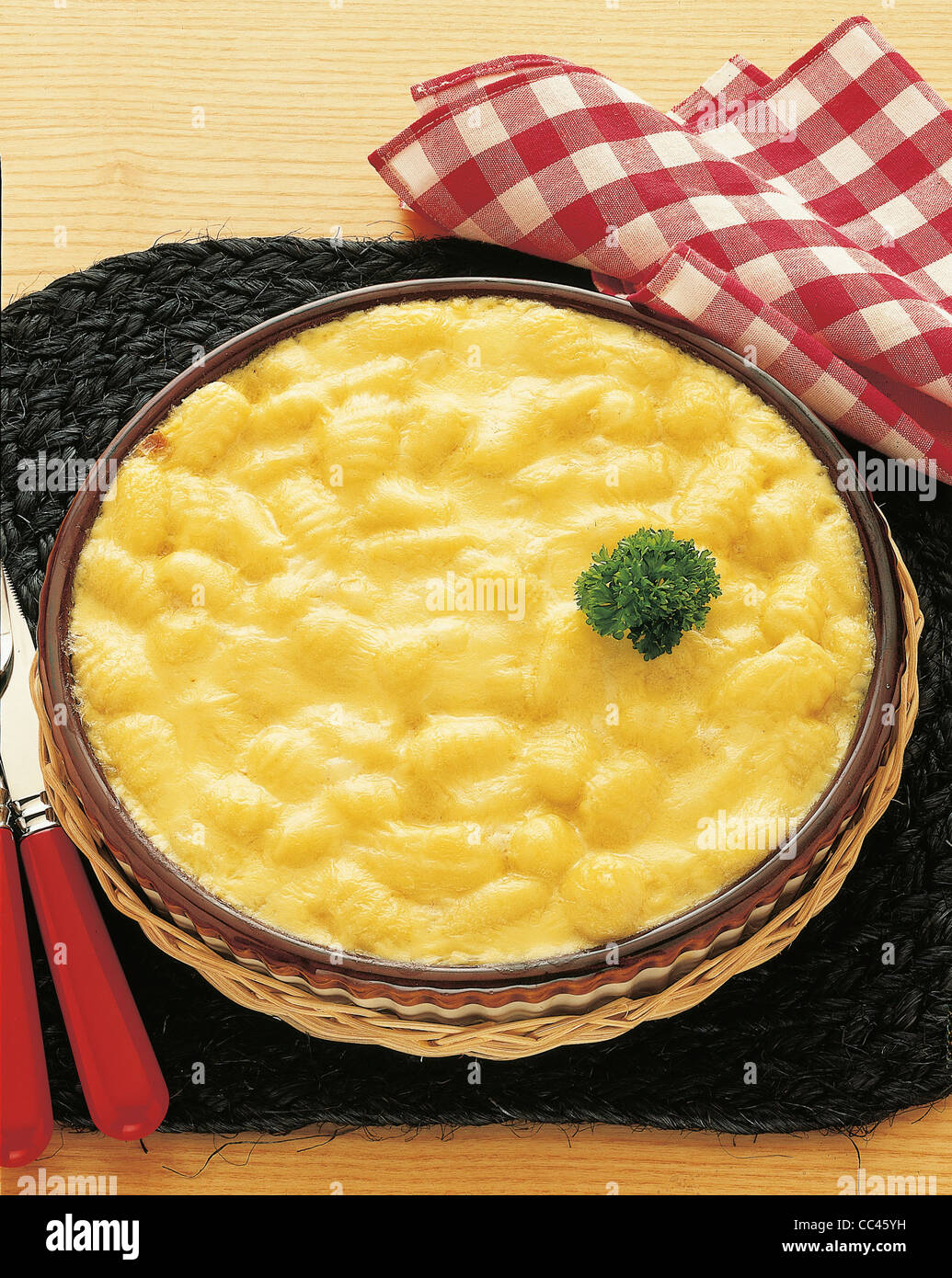 Kitchen Gnocchi With Cream Fontina Stock Photo - Alamy