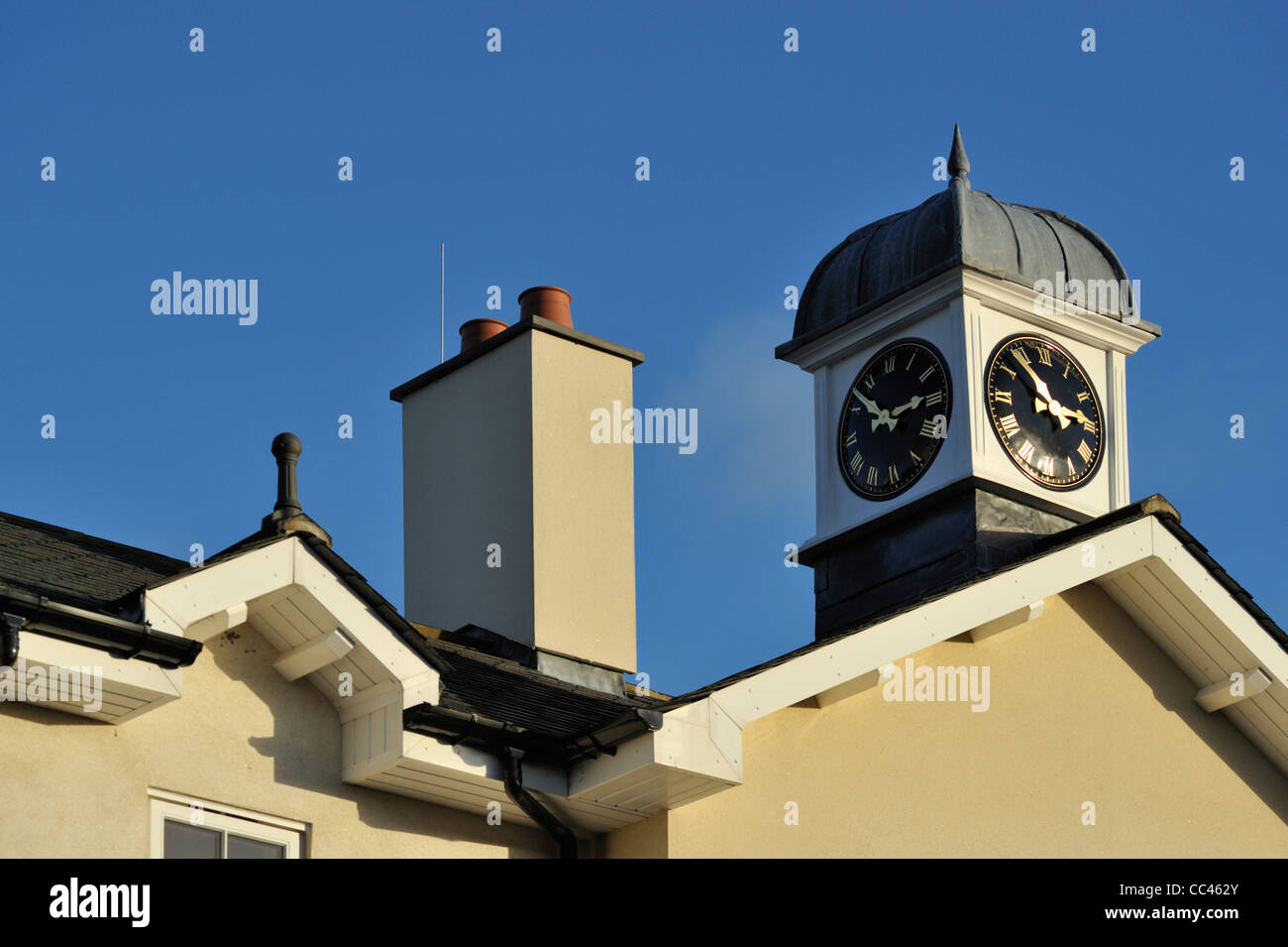 21st.Century chimney stack and clock tower. Lound Place, Kendal ...