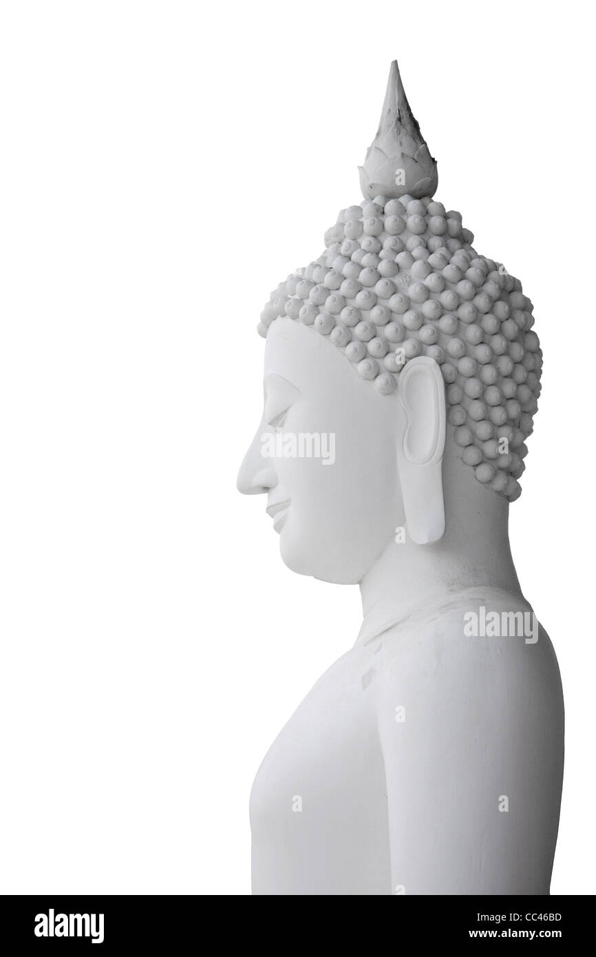white Buddha statue with isolated background Stock Photo - Alamy