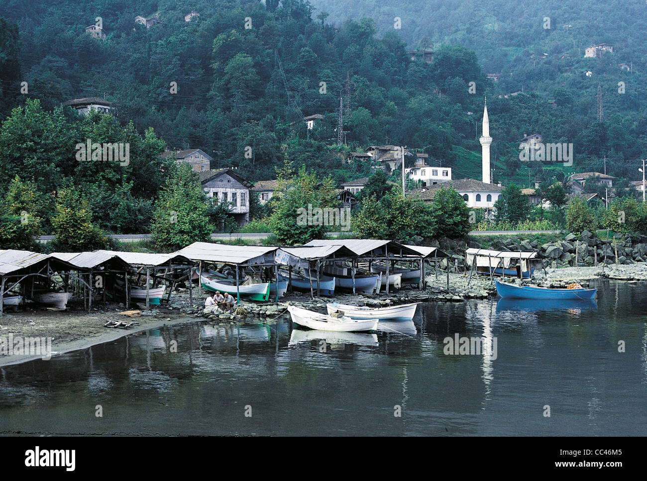Turkey (Trabzon Province) Black Sea Coast Fishing Port Stock Photo - Alamy