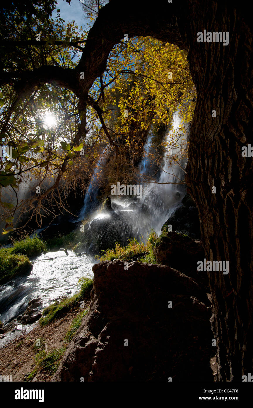 The Waterfalls are a big attraction in the small town of Rifle Colorado ...