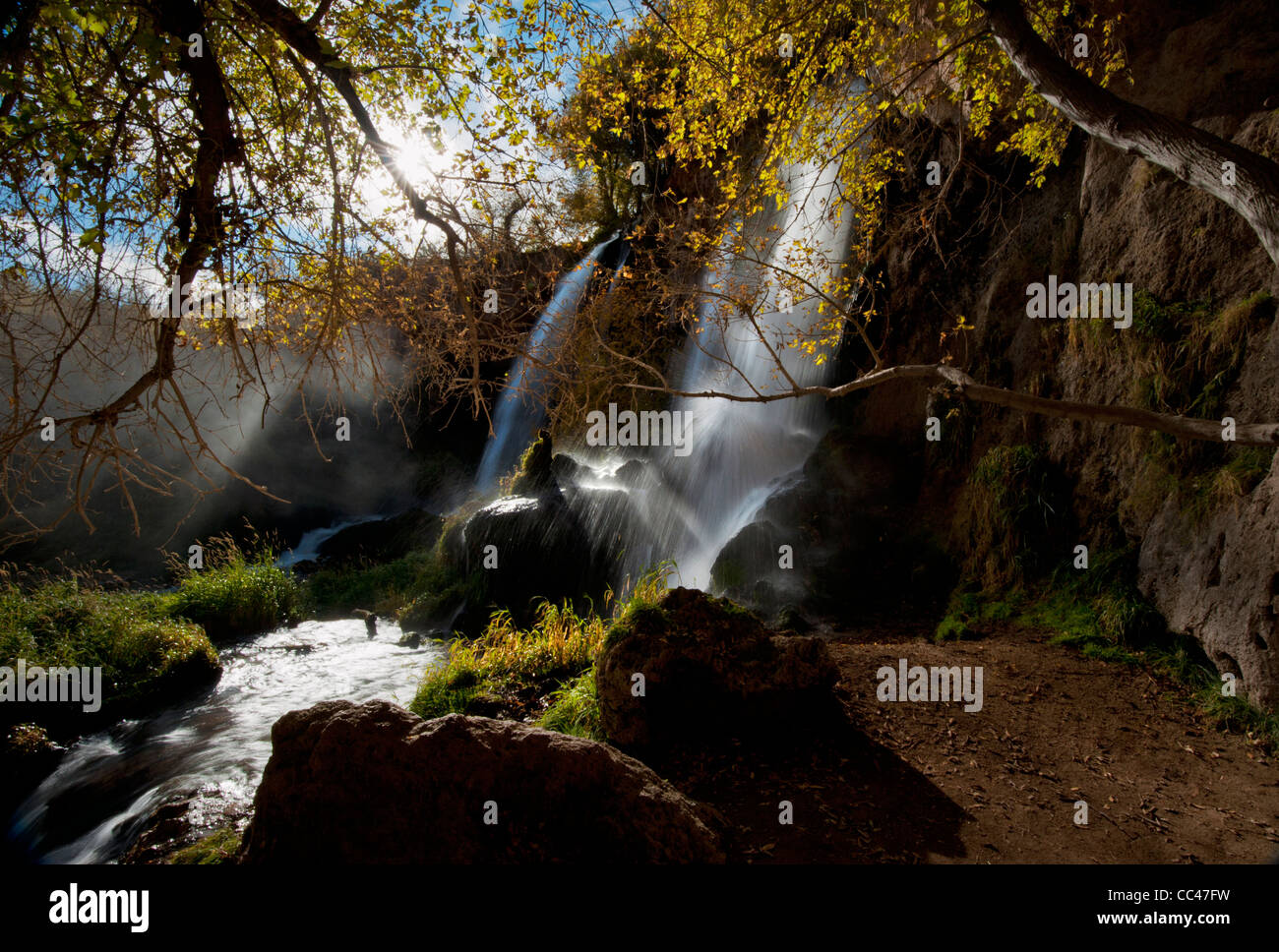 The Waterfalls are a big attraction in the small town of Rifle Colorado ...