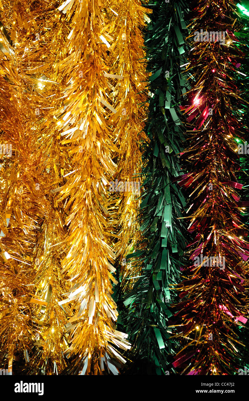 Golden tinsels hi-res stock photography and images - Alamy