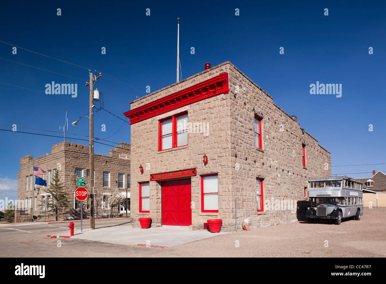 USA, Nevada, Great Basin, Goldfield, old fire station Stock Photo - Alamy