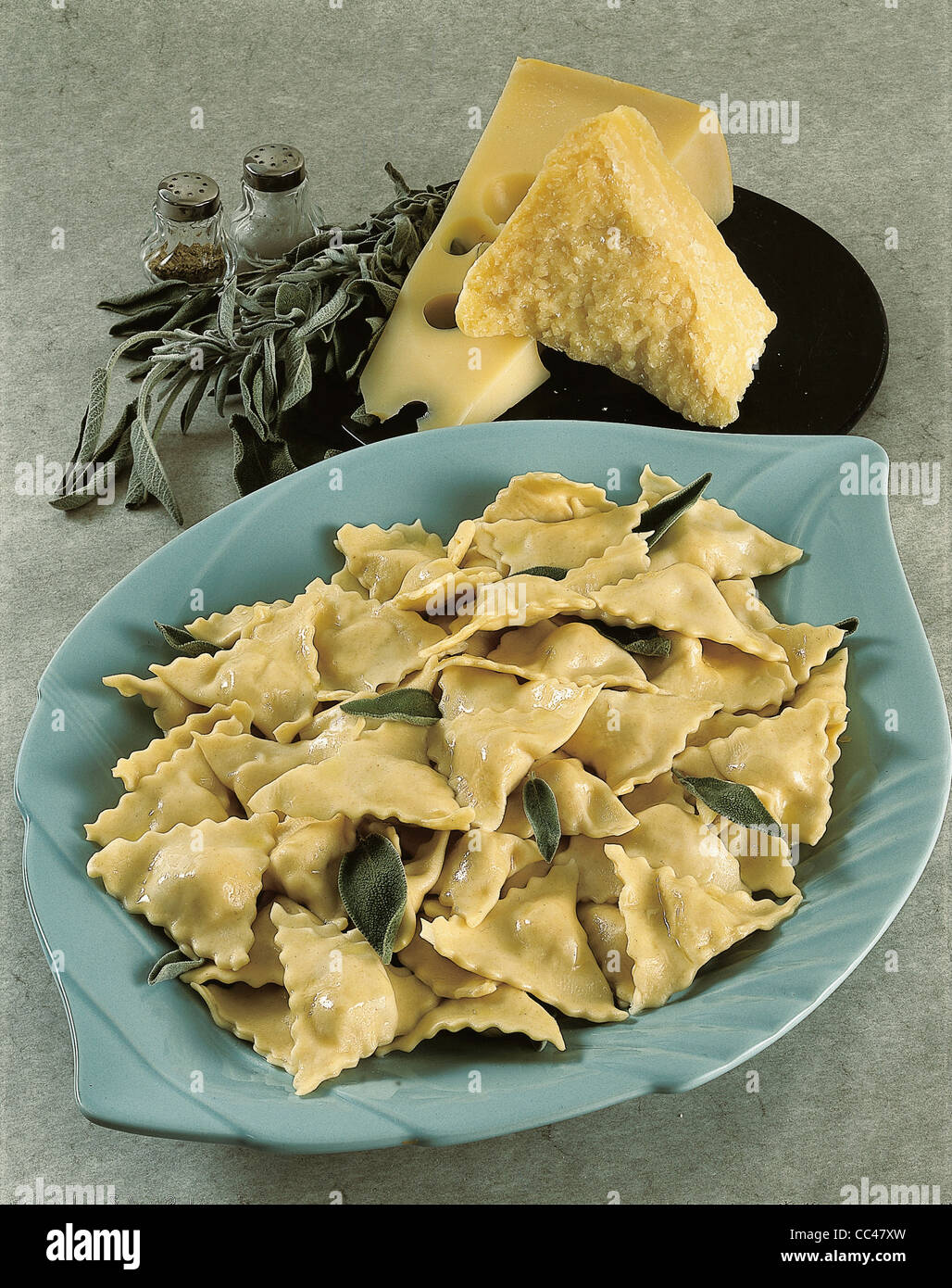 Kitchen: The Three Cheese Ravioli Stock Photo - Alamy