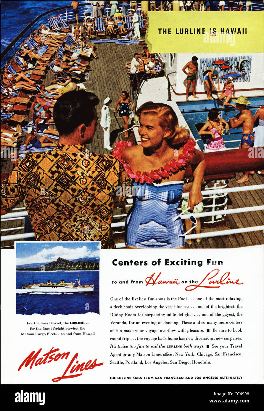 Hawaii ship 1950s hi-res stock photography and images - Alamy