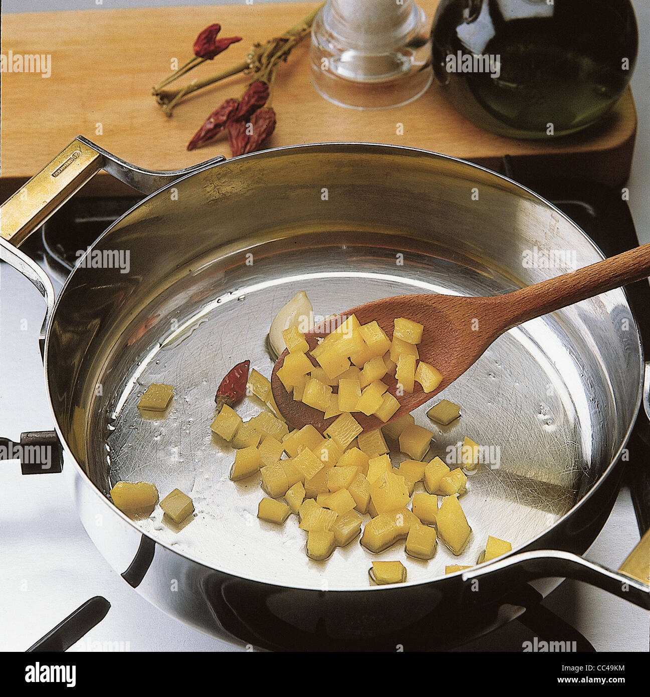 Kitchen: The Maccheroncelli Fish Soup 1 Stock Photo - Alamy