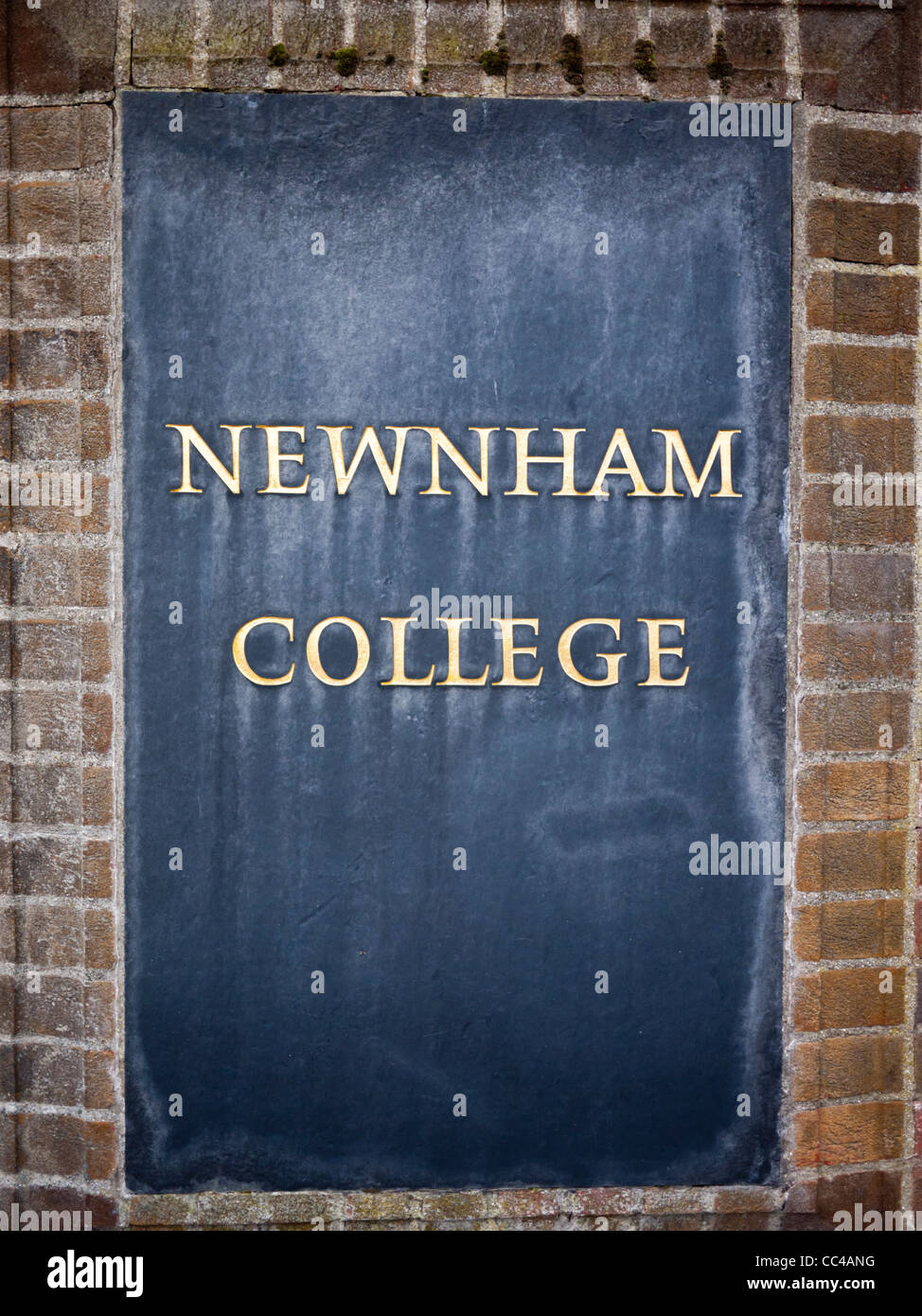 Newnham college Cambridge sign Stock Photo - Alamy