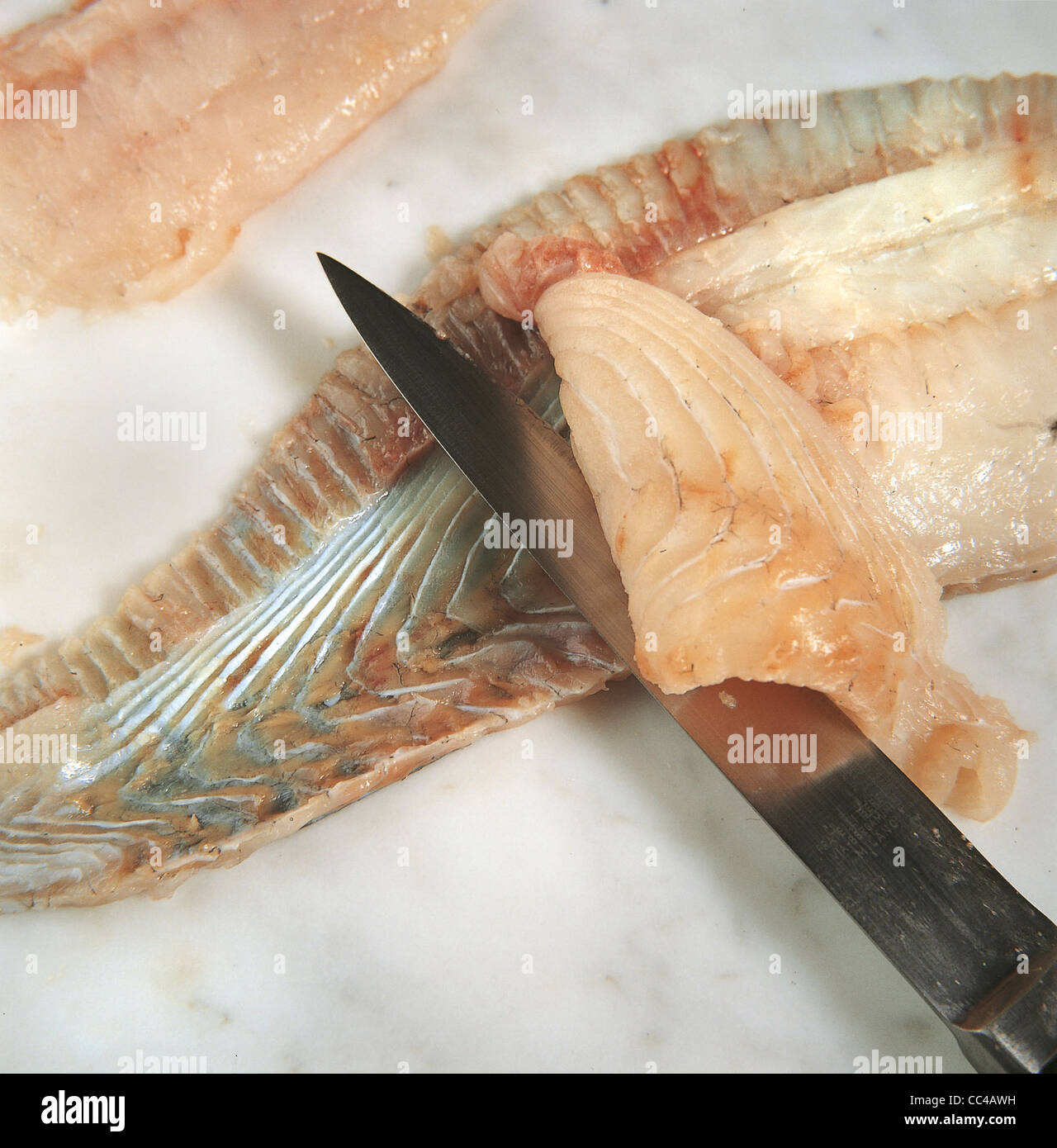 Cuisine: How To Fillet Turbot (5 Stock Photo - Alamy
