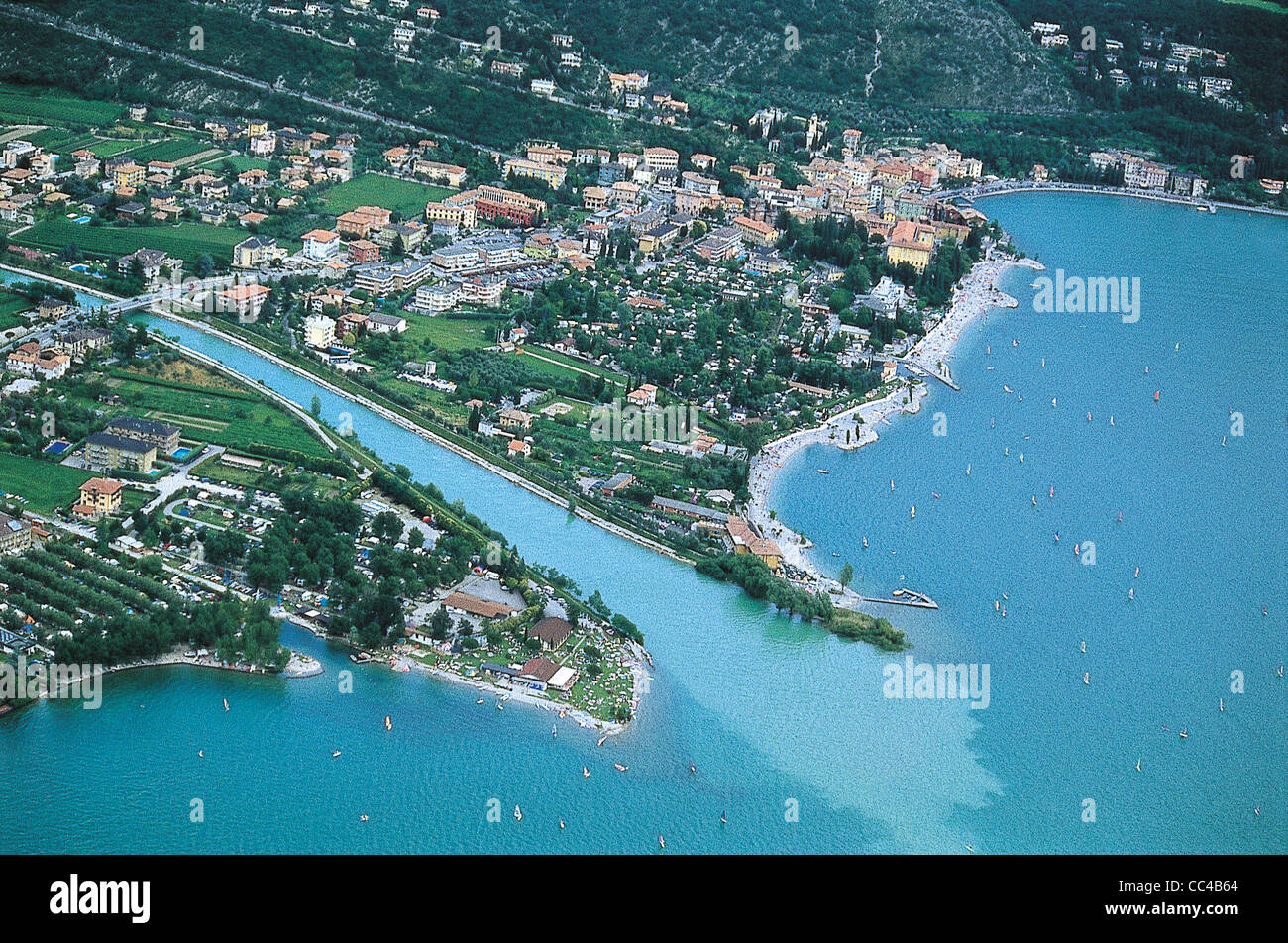 Trentino Lake Garda Torbole Sarca River Mouth Stock Photo - Alamy