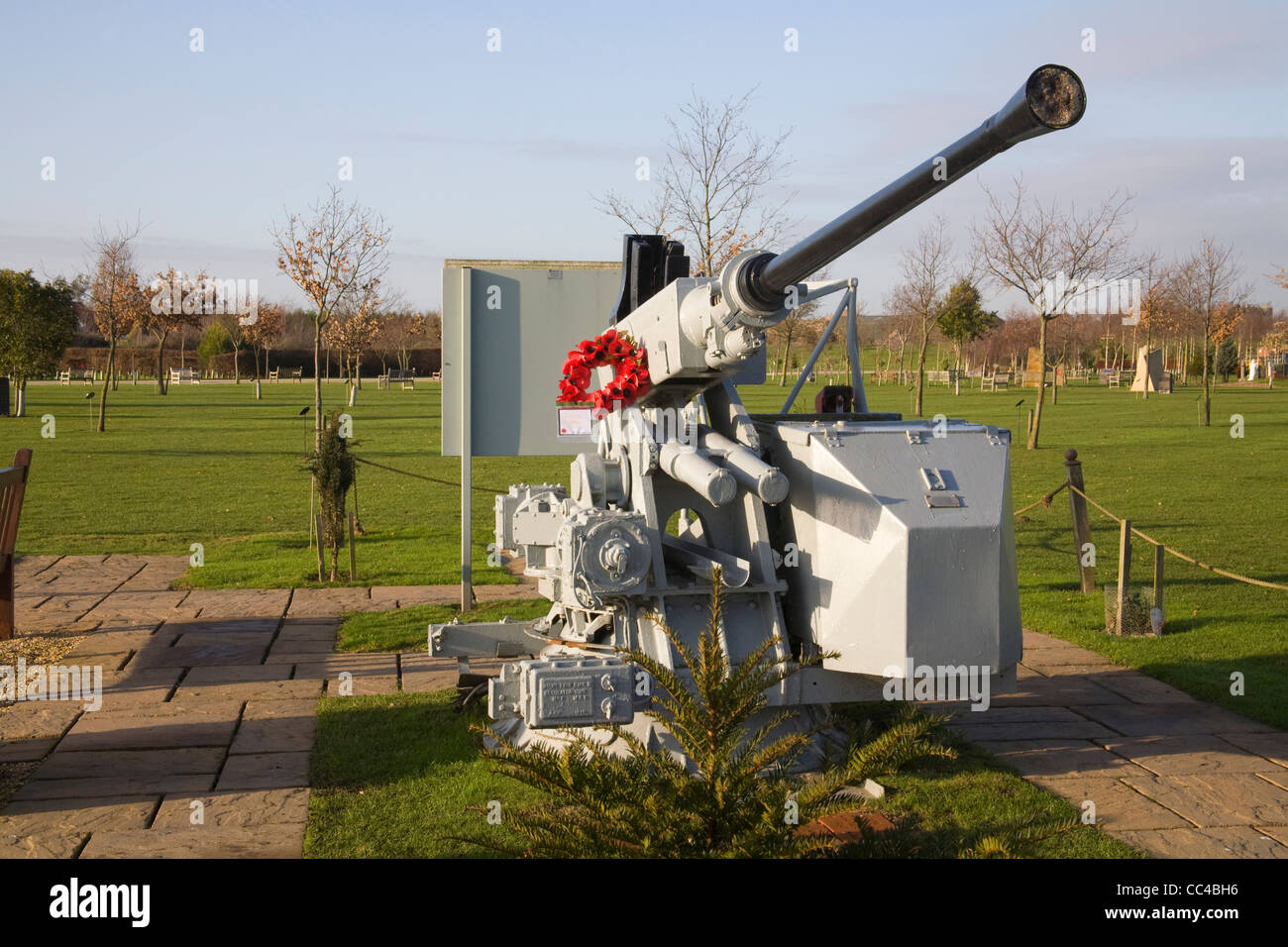 Alrewas Staffordshire England Gun on Merchant Navy monument National ...