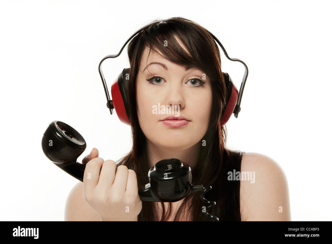 Landline woman ear hi-res stock photography and images - Alamy