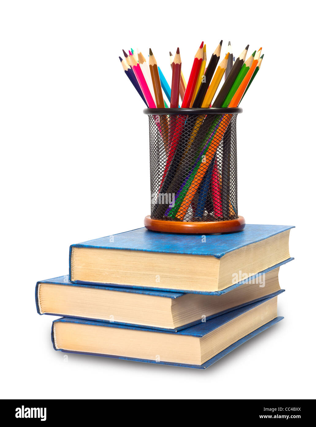 Stack books pen on Cut Out Stock Images & Pictures - Alamy