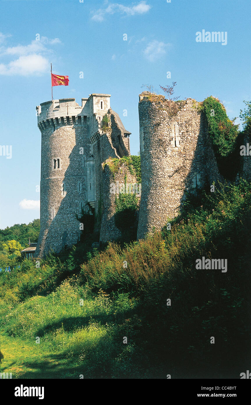 France - Normandy - Robert Le Diable - Castle Ruins. Eastern Wall Stock ...