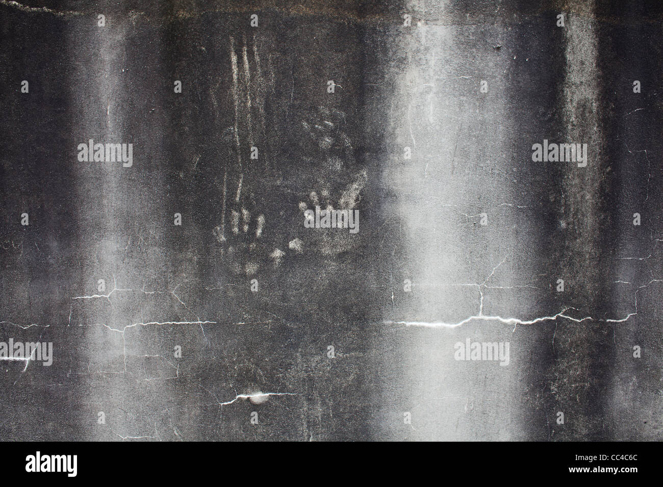 Hand prints on a tomb in New Orleans, USA Stock Photo - Alamy