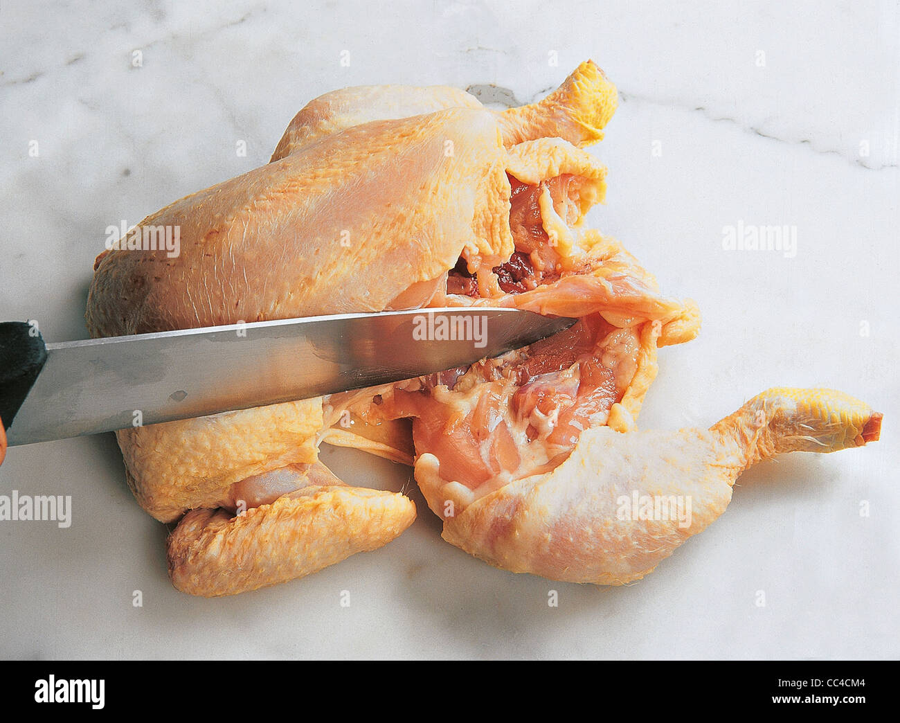 Cuisine: How To Cut The Chicken (2 Stock Photo - Alamy