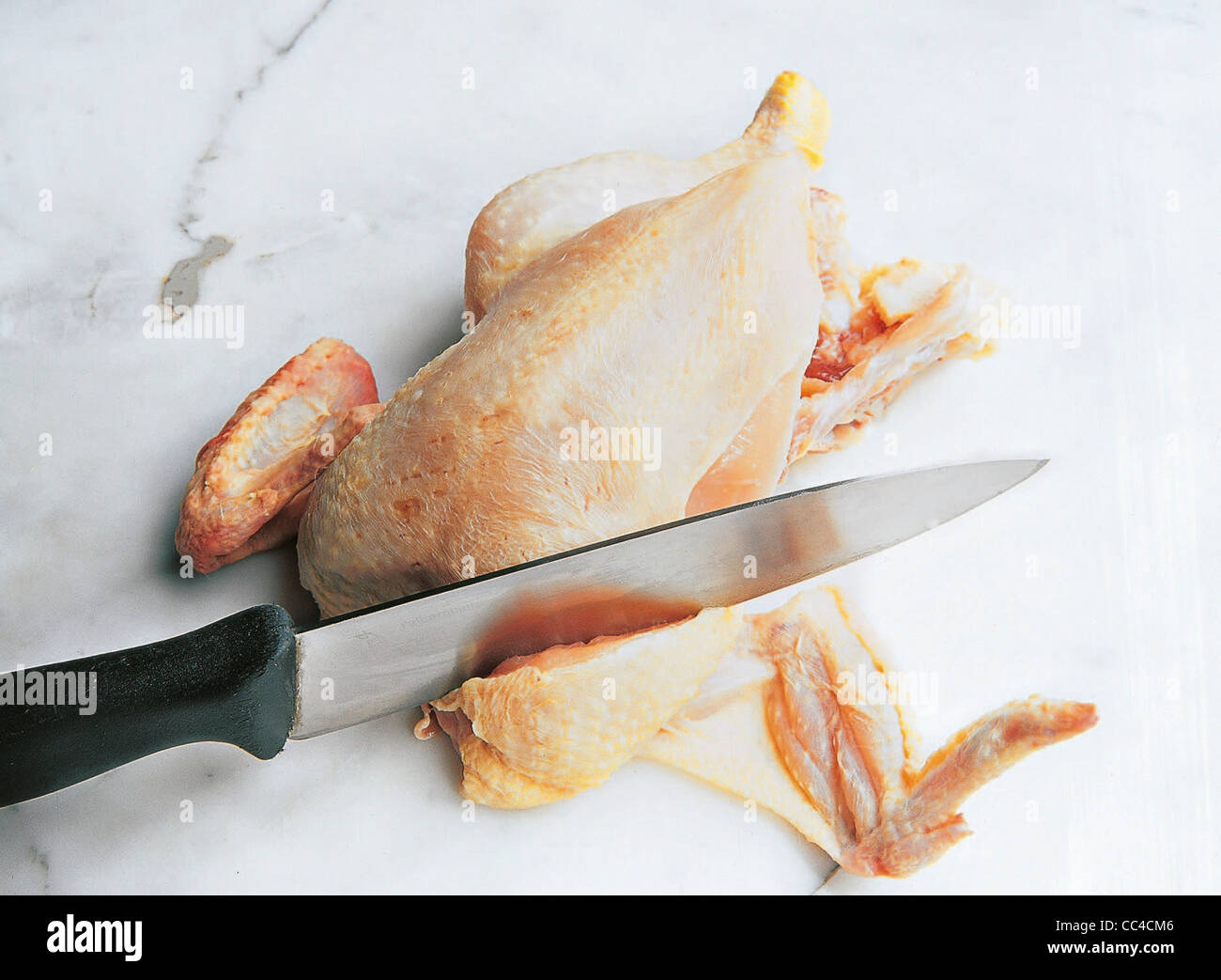 Cuisine: How To Cut The Chicken (3 Stock Photo - Alamy