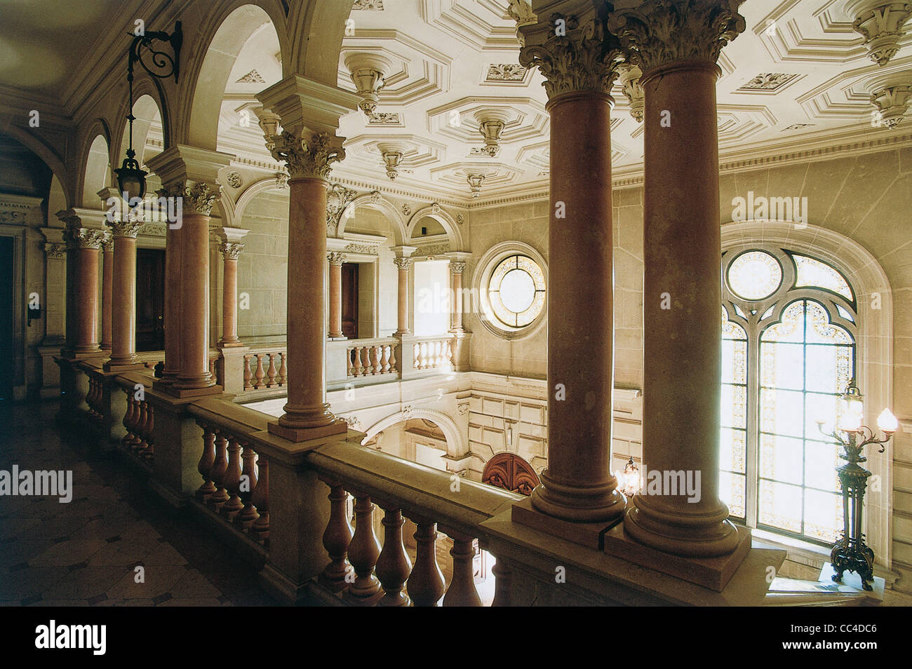 France - Burgundy - Brochon. Castle, Interior. Entrance Stock Photo - Alamy