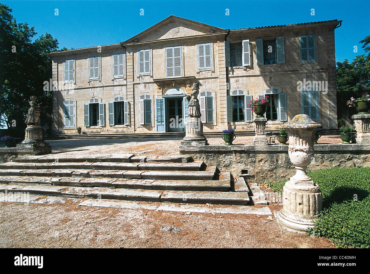 France - Languedoc-Roussillon - La Mogere Castle Stock Photo - Alamy