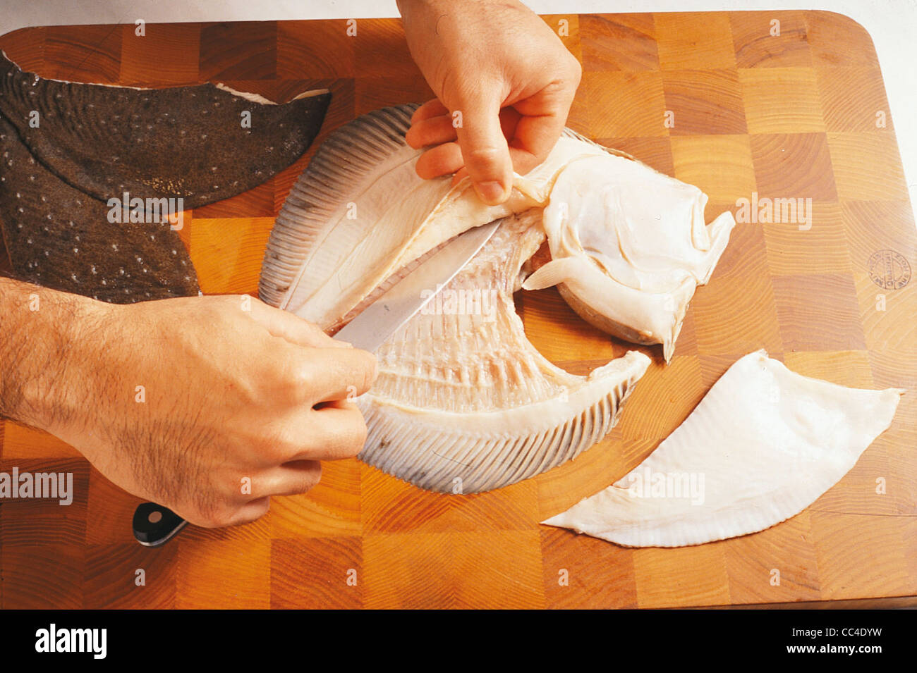 Filleting a fish step by step hi-res stock photography and images - Alamy