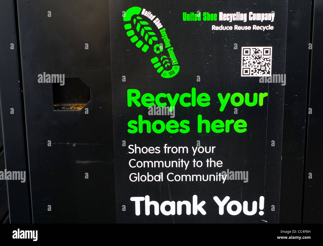 Shoe recycling bin hi-res stock photography and images - Alamy