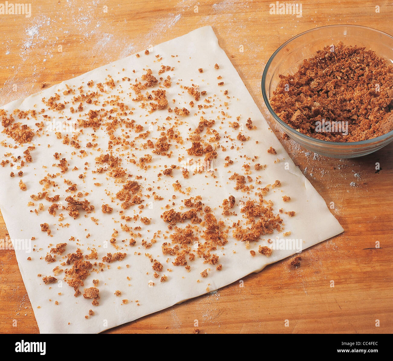 Apple puffs with chilli chocolate sauce step 1 hi-res stock photography ...