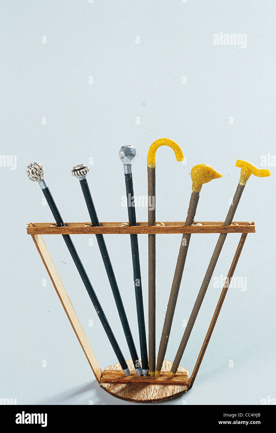 Collecting: Antique Shops In Miniature Store Rack With Sticks Stock ...