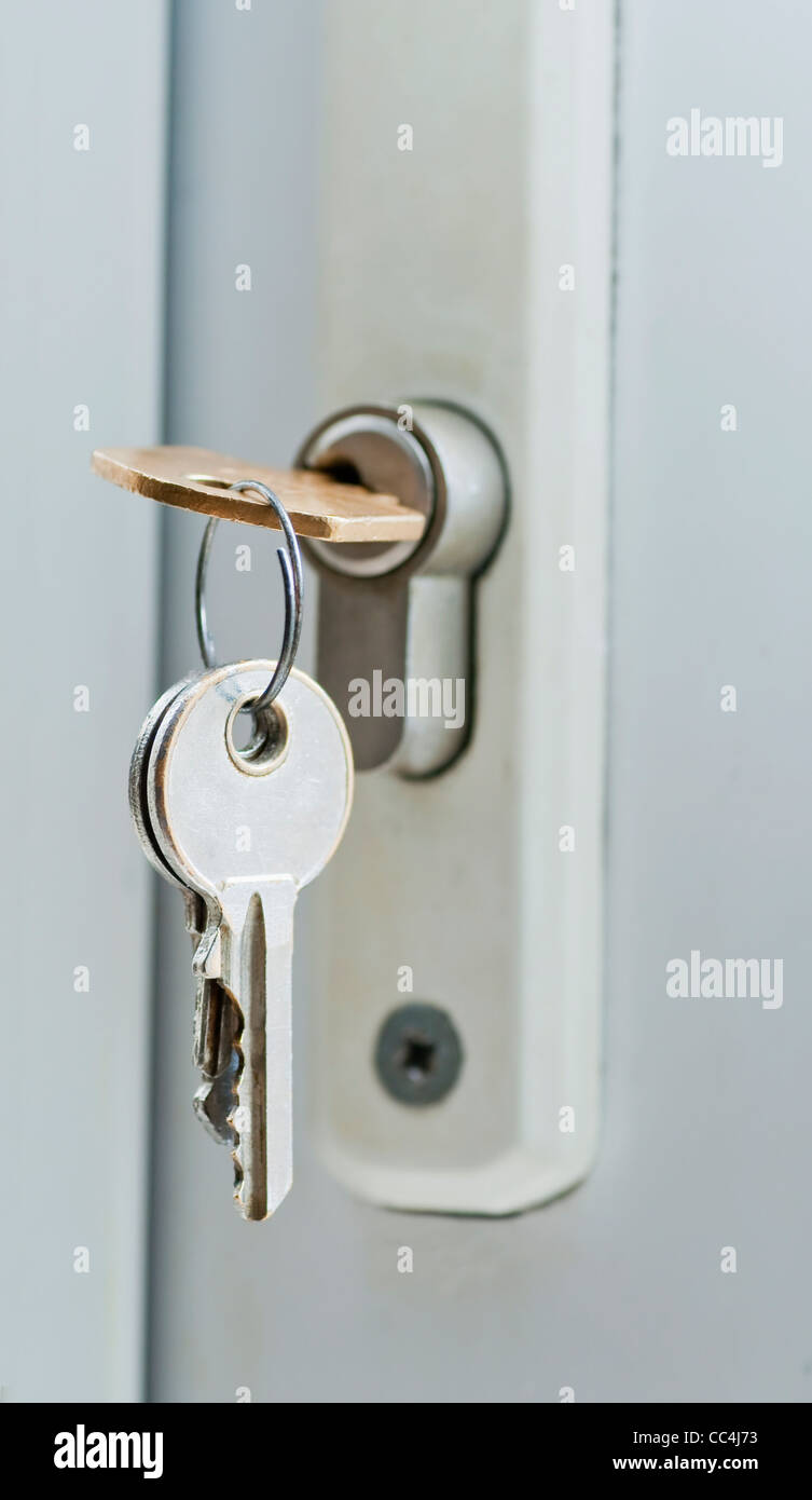 Door lock and keys Stock Photo - Alamy