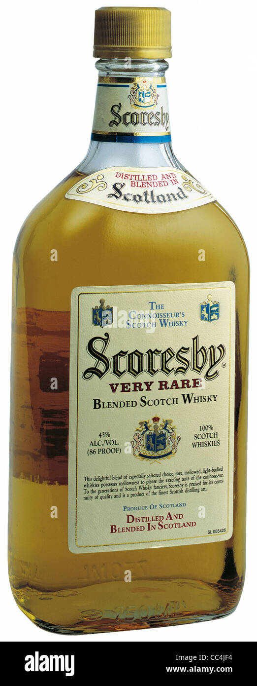Wine And Spirits Liquors Scoresby Scotch Whisky Very Rare Stock Photo ...