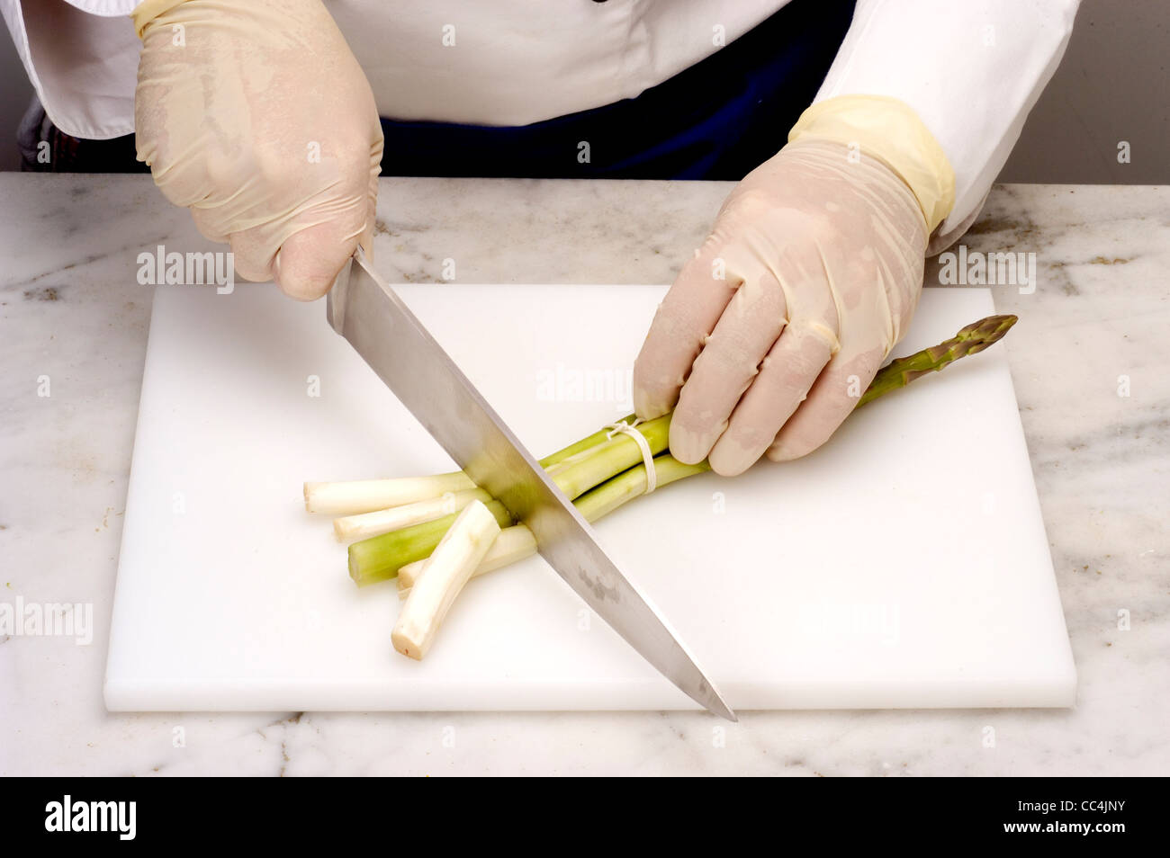 Processing and preparation of stem vegetables hi-res stock photography ...