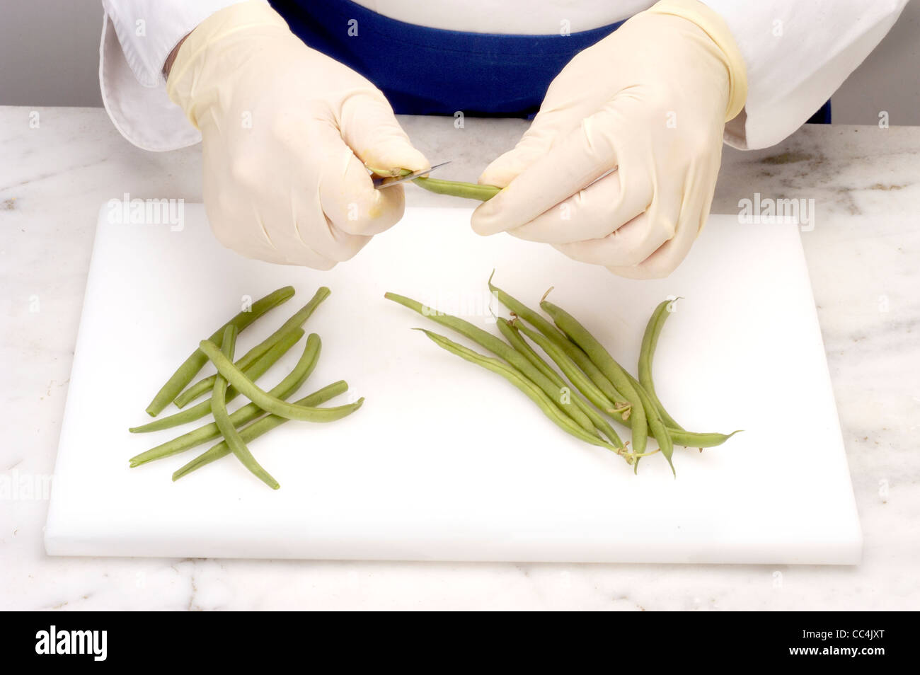 Beans how to remove the ends and filament hi-res stock photography and ...