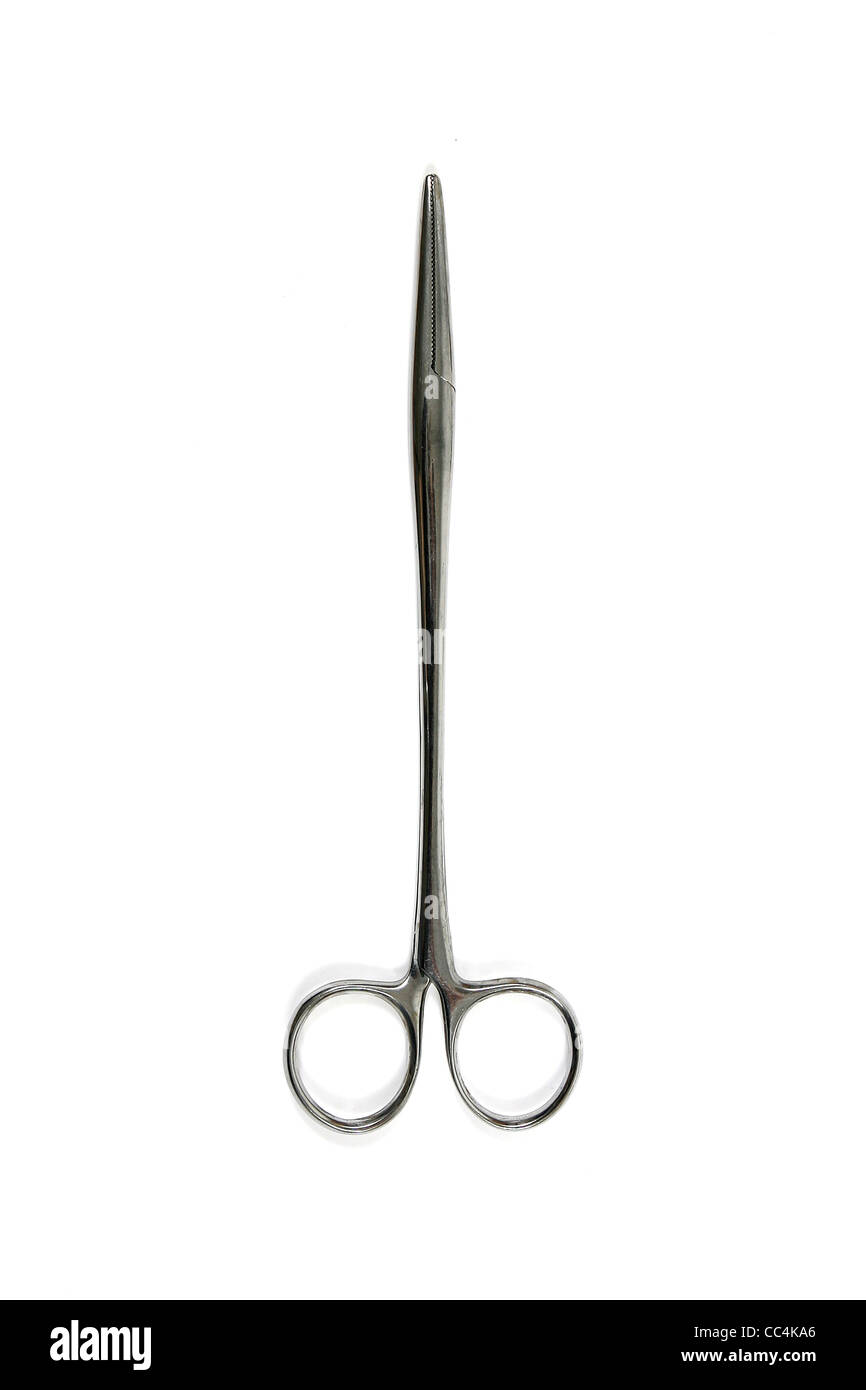 Closed Forceps On A White Background Stock Photo - Alamy