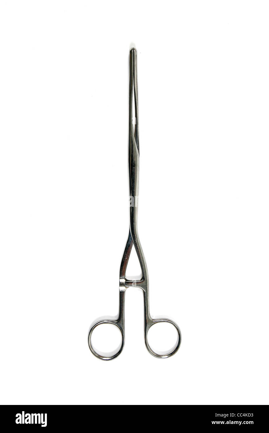 Closed Forceps On A White Background Stock Photo - Alamy