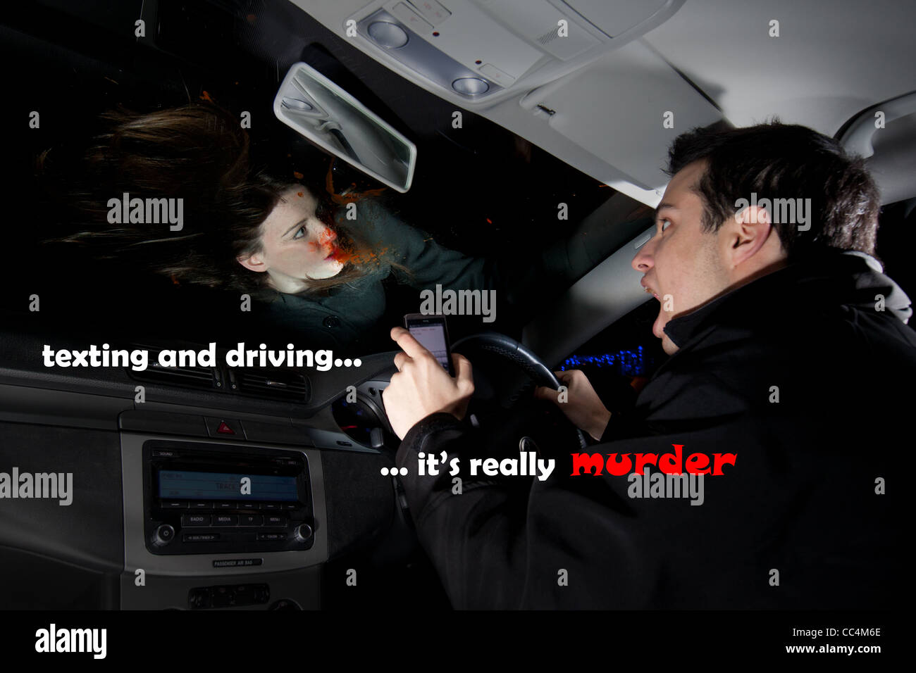 Mobile phone driving right hand drive hi-res stock photography and ...