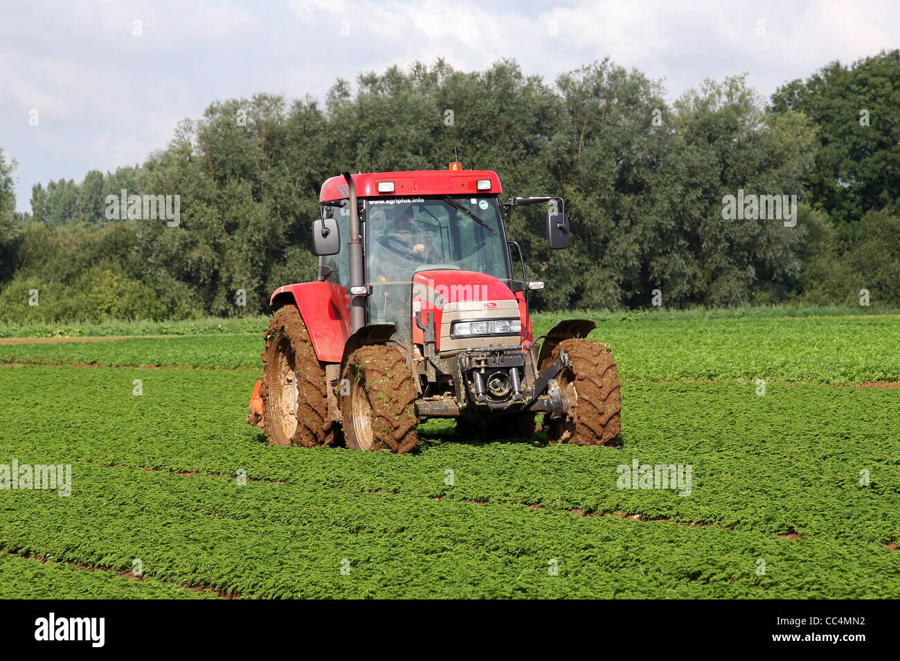 Tractor In Field Stock Photo - Alamy