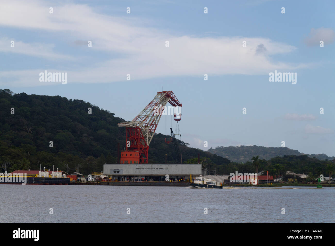 Barge Service Station, Gamboa, Panama Canal, Republic of Panama ...