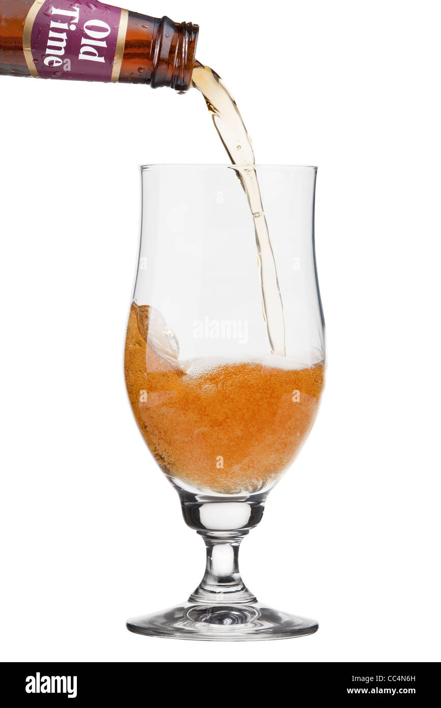Australian micro brewery beer old time larger in a glass isolated ...