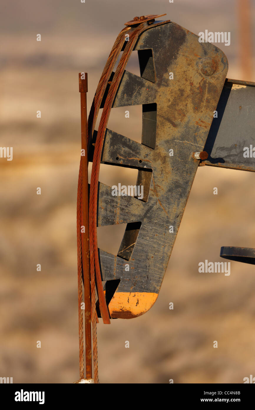 Oil pump on oil well on the Midway-Sunset oil field near Taft ...