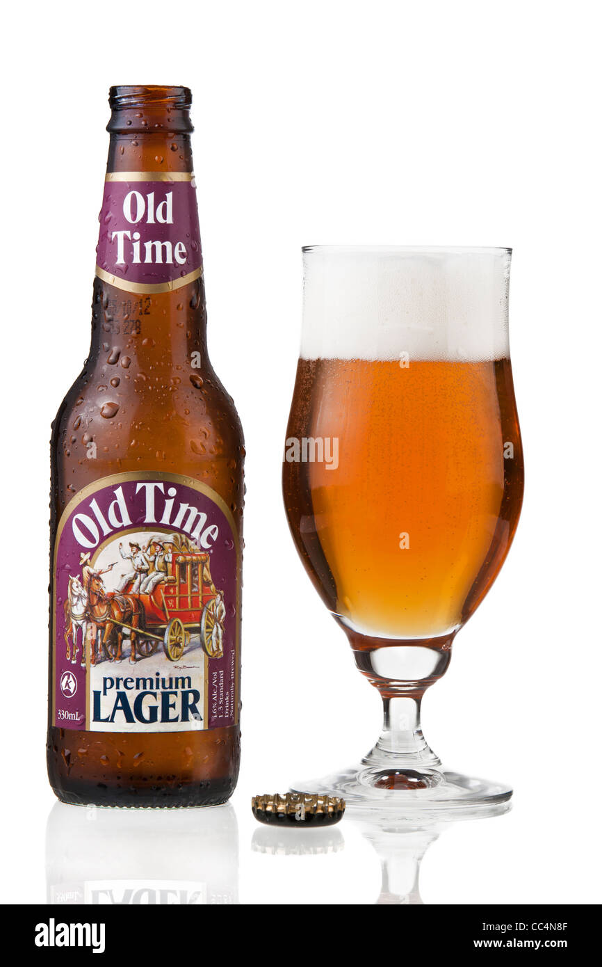 Australian micro brewery beer old time larger in a glass isolated ...