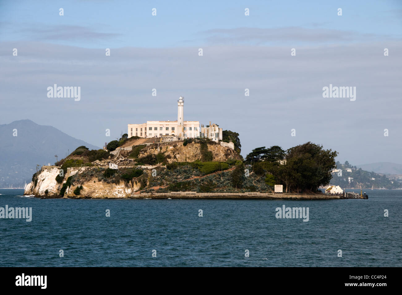 Alcatraz Island viewed from a boat Stock Photo - Alamy