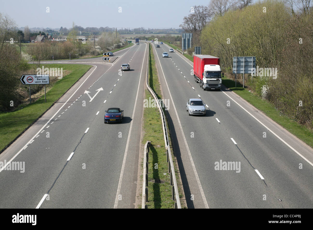 traffic on the A6 bypass Loughborough Stock Photo - Alamy