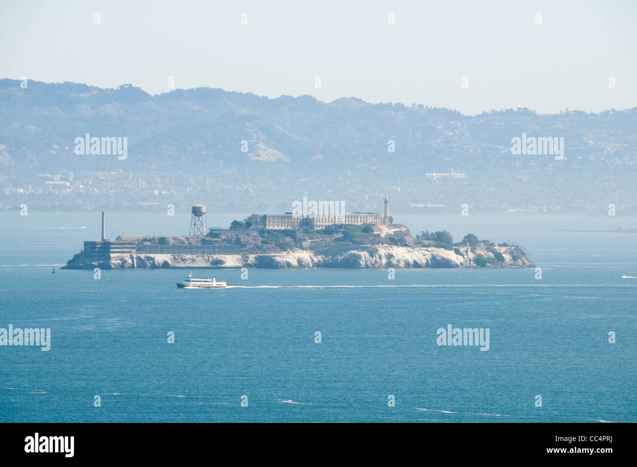 Alcatraz Island viewed from a boat Stock Photo - Alamy