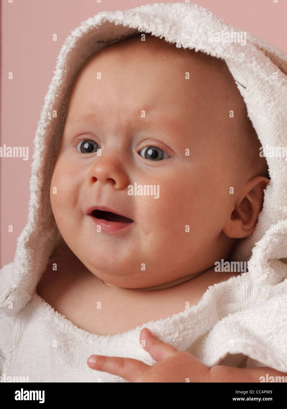 portrait of 6 months male child baby boy in blue eye Stock Photo - Alamy
