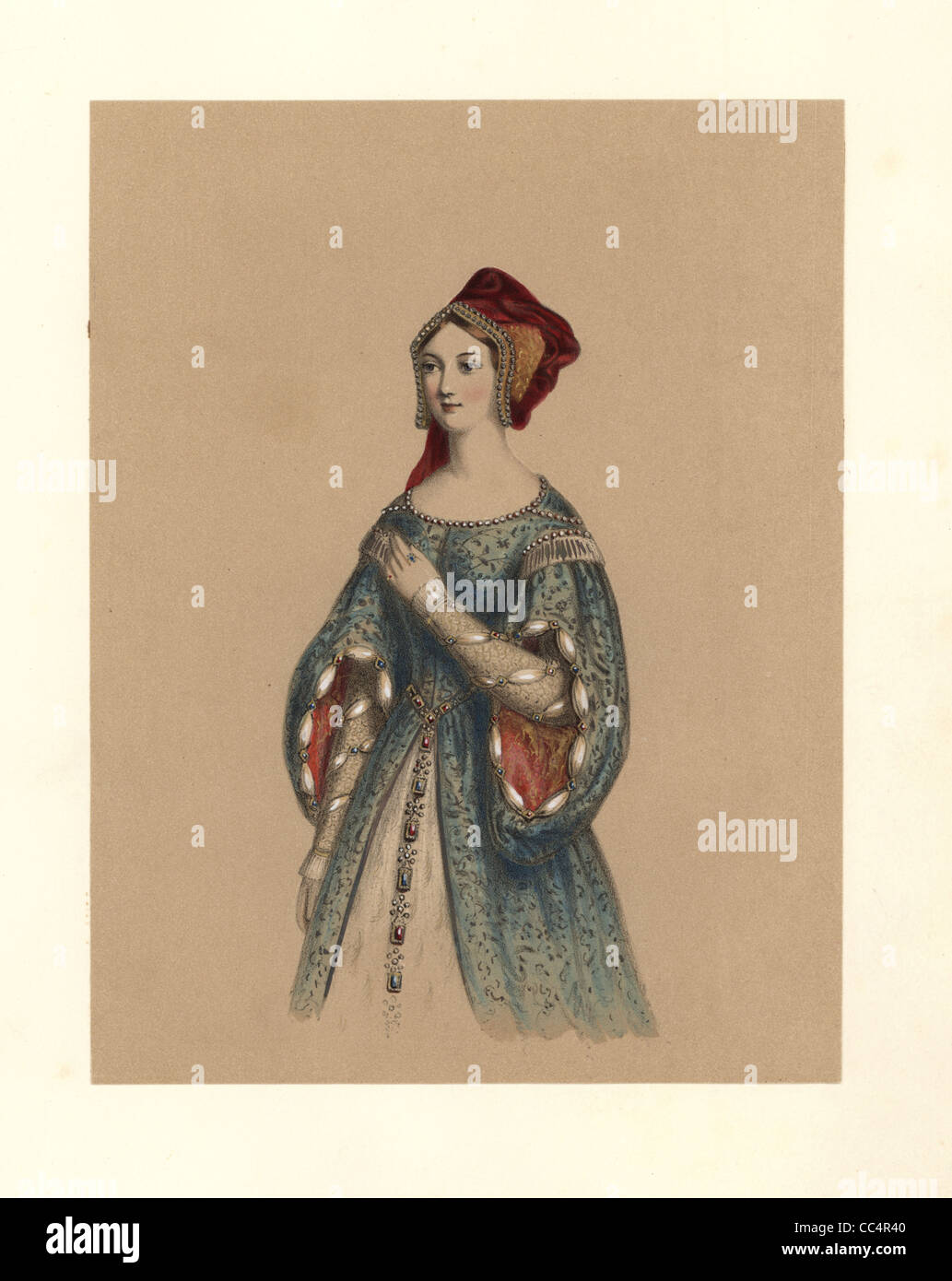 Dress of the reign of King Edward VI, 15471553 Stock Photo - Alamy
